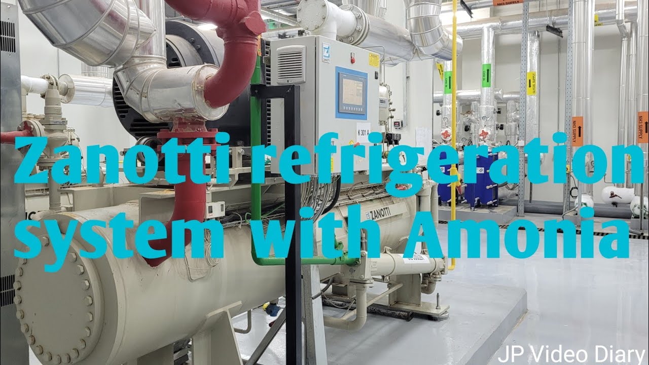 Zanotti refrigeration system with Amonia -28,c Daikin - YouTube