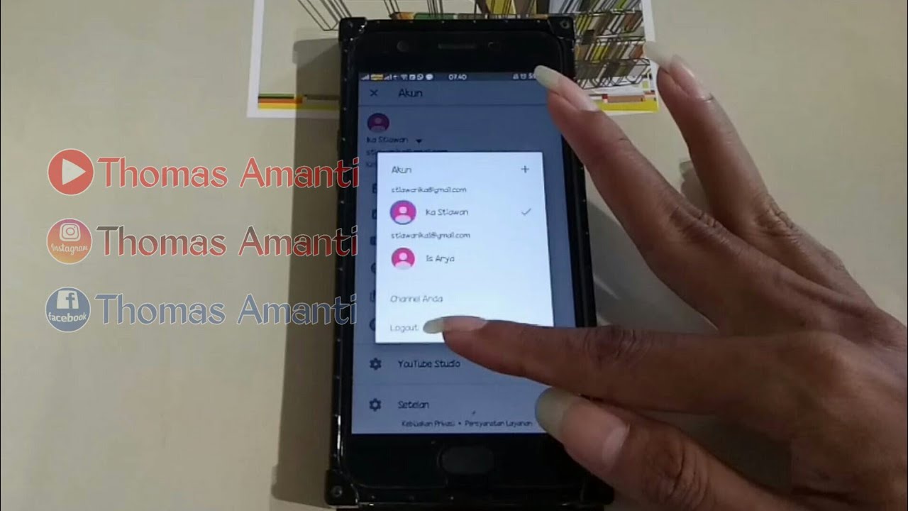 cara logout akun youtube di hp mudah || how to sign out from youtube in ...