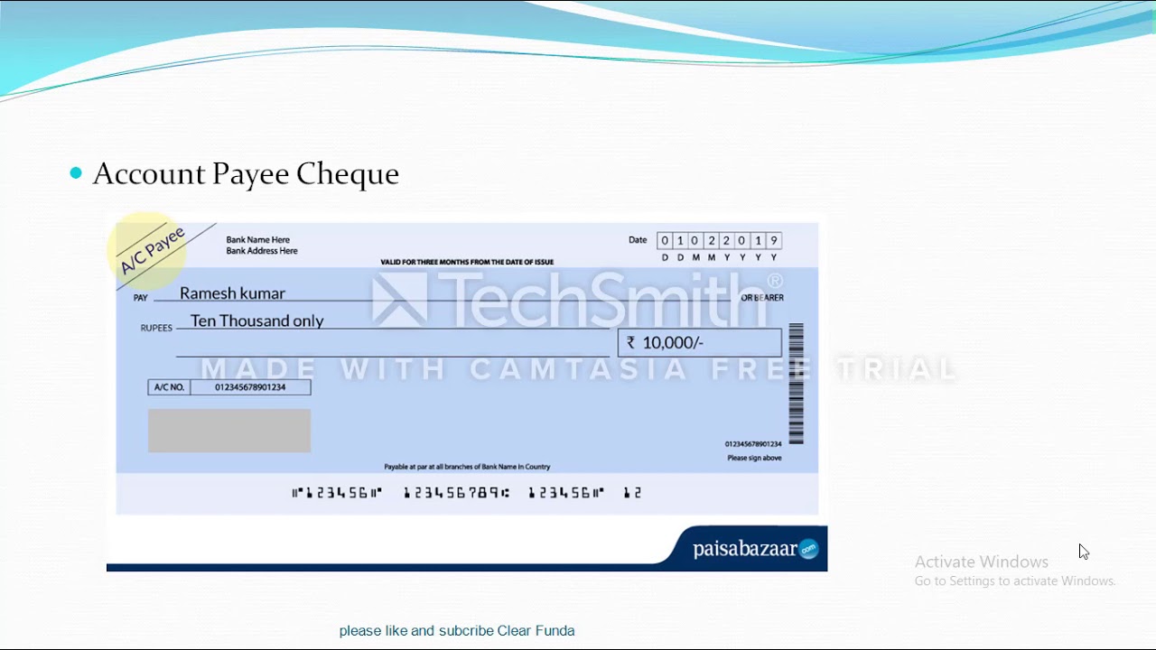 Types of Cheque - YouTube