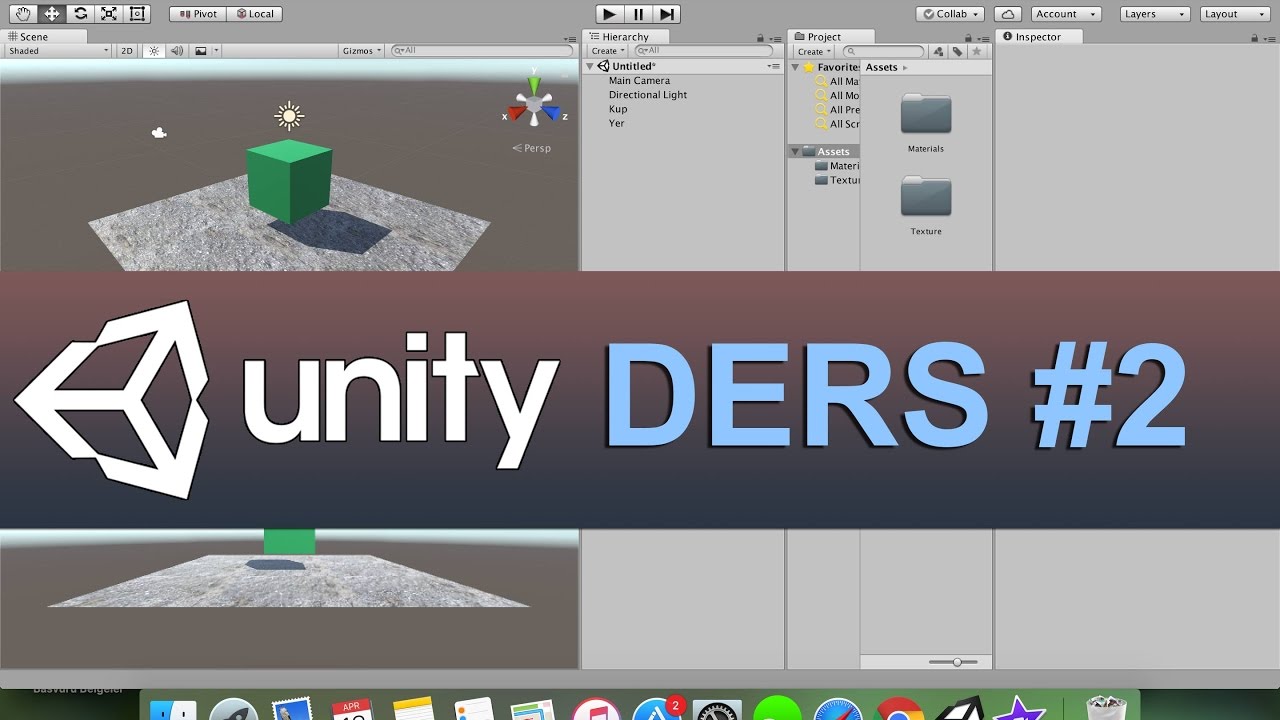 Unity 2.Ders - Sahneye Obje Ekleme ve Renklendirme - YouTube