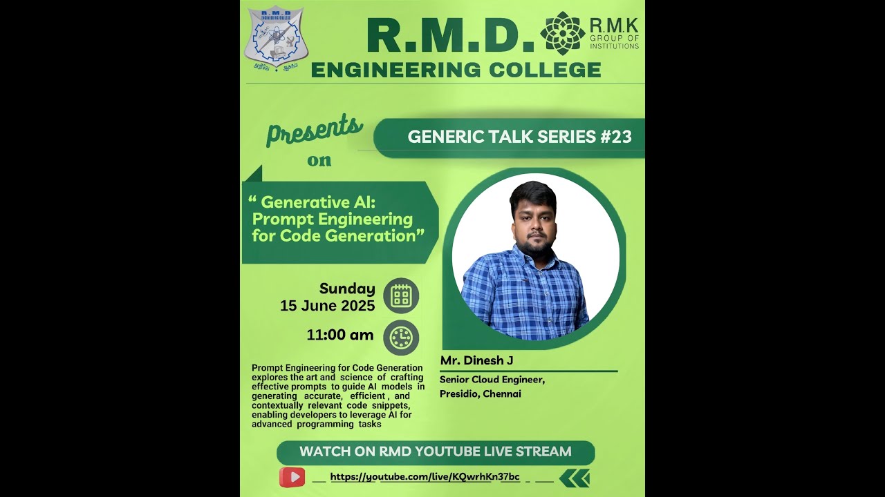 Generic Talk Series #23 : Generative AI - Prompt Engineering for Code ...