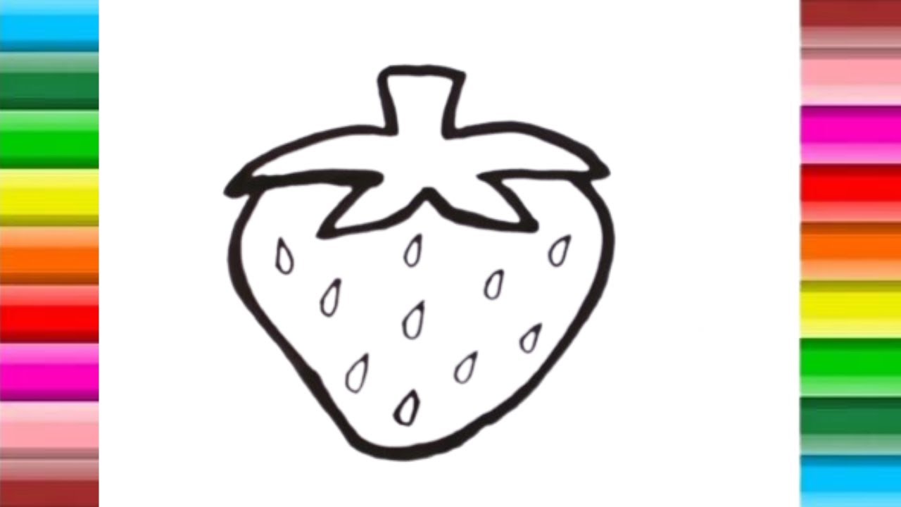 Easy Strawberry Drawing🍓How to Draw Strawberry Easy || How to Draw ...