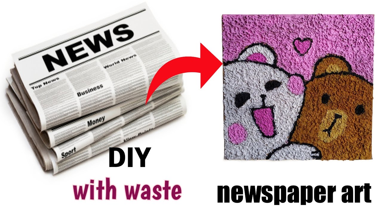 Amazing Art Work With Waste Paper || DIY Newspaper Craft || Paper ...