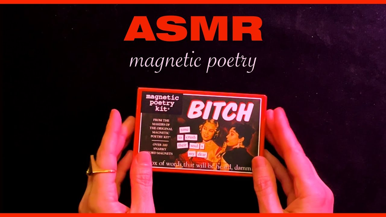 ASMR | Magnetic Poetry Writing & Whispering Ramble (Personal Attention ...