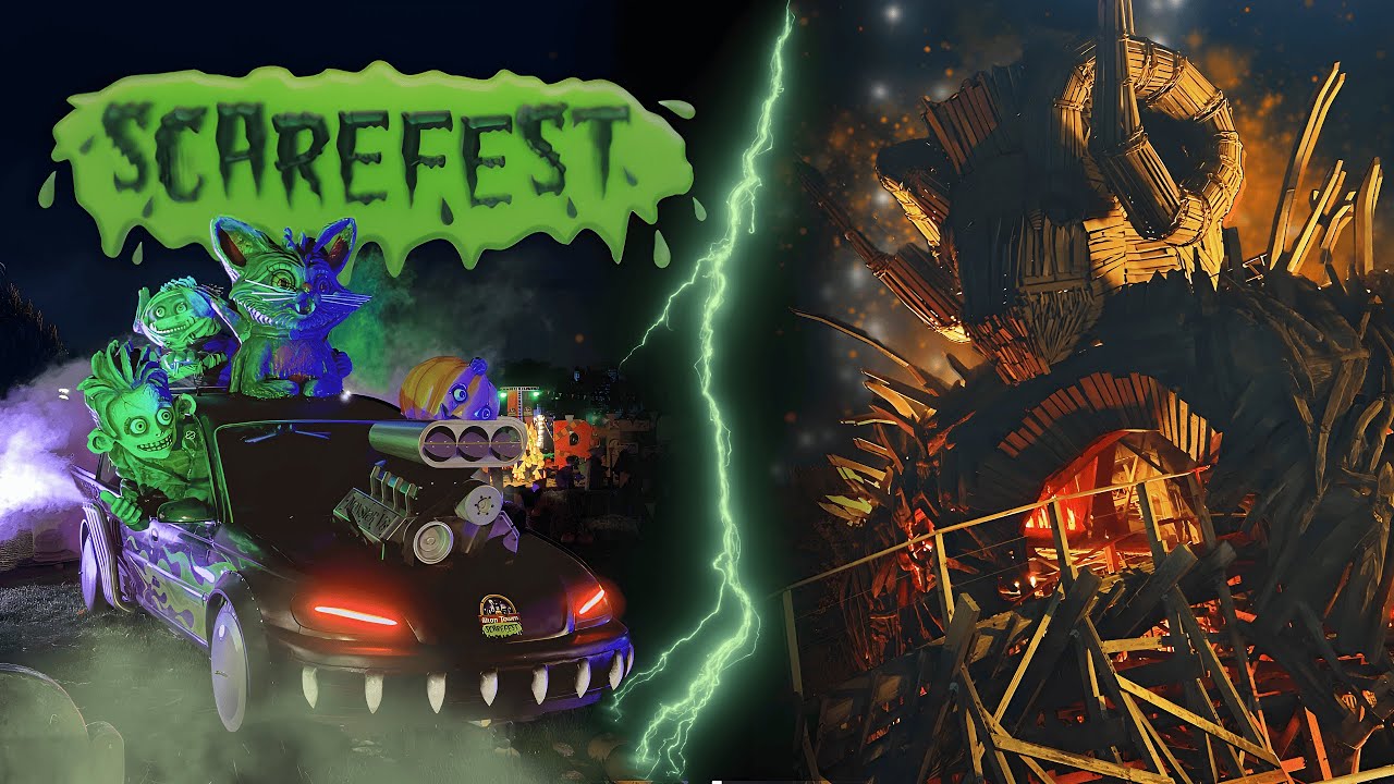 Alton Towers Scarefest 2024 Vlog COMPOUND AND AMIGOS New Mazes! - YouTube