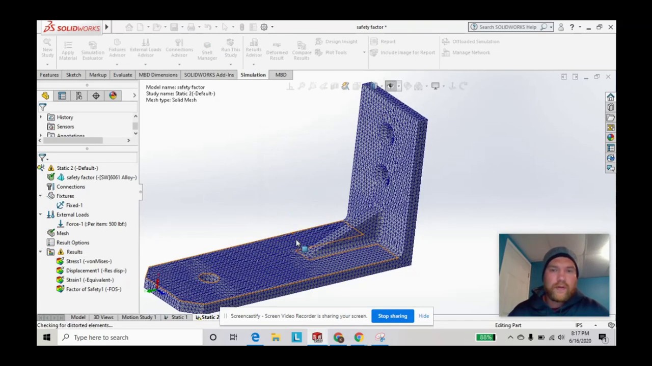 Meshing in Solidworks | Coarse vs Fine Mesh - YouTube