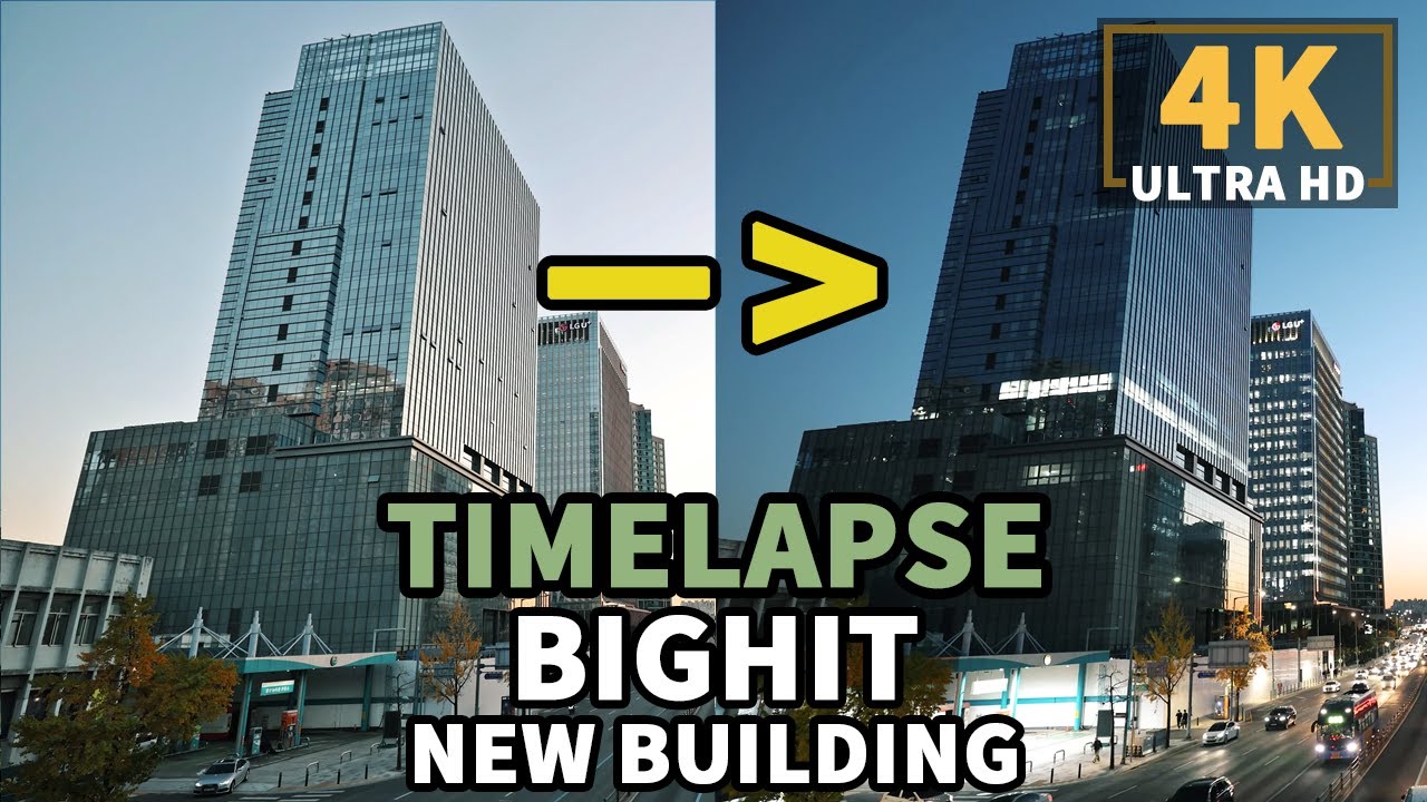 [4K] BIGHIT New Building Night Timelapse, November 2020 Update | 빅히트 ...