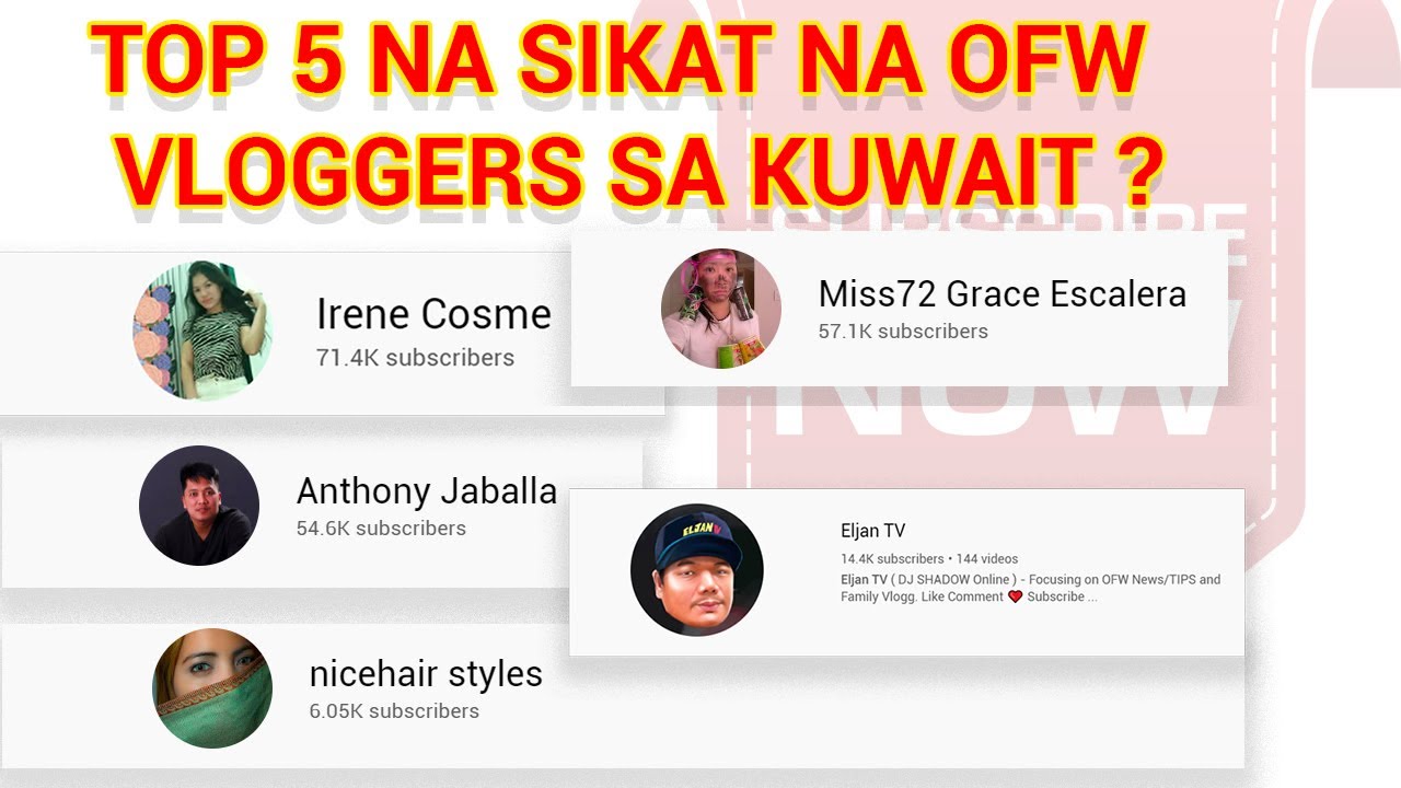 Top 5 Famous OFW Vloggers in Kuwait - YouTube