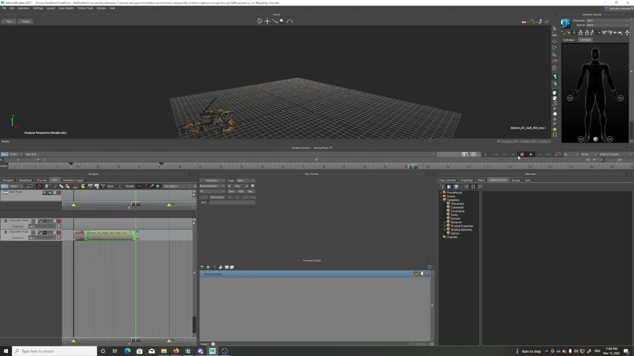 Animation - blending in motionBuilder - YouTube