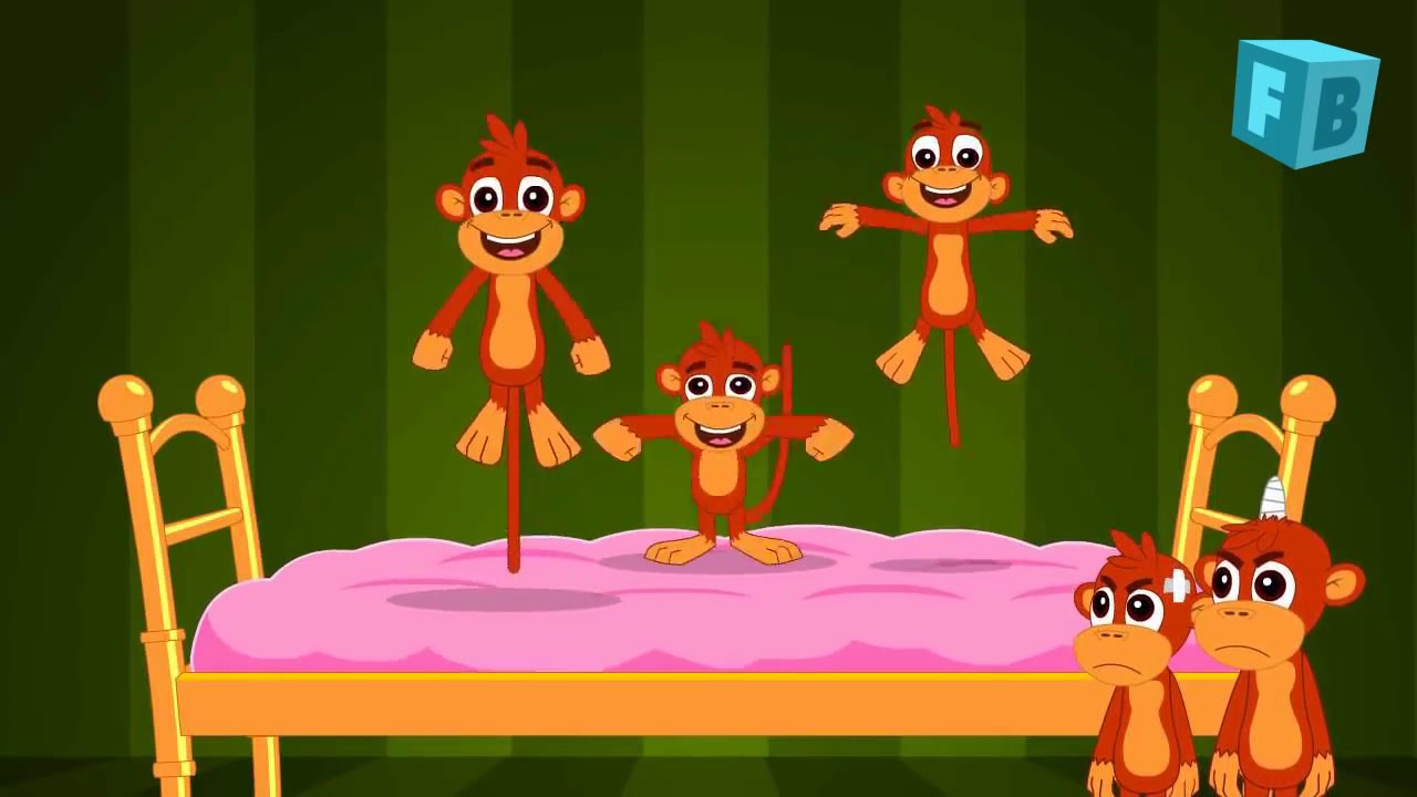 Five Little Monkeys Jumping On The Bed - YouTube