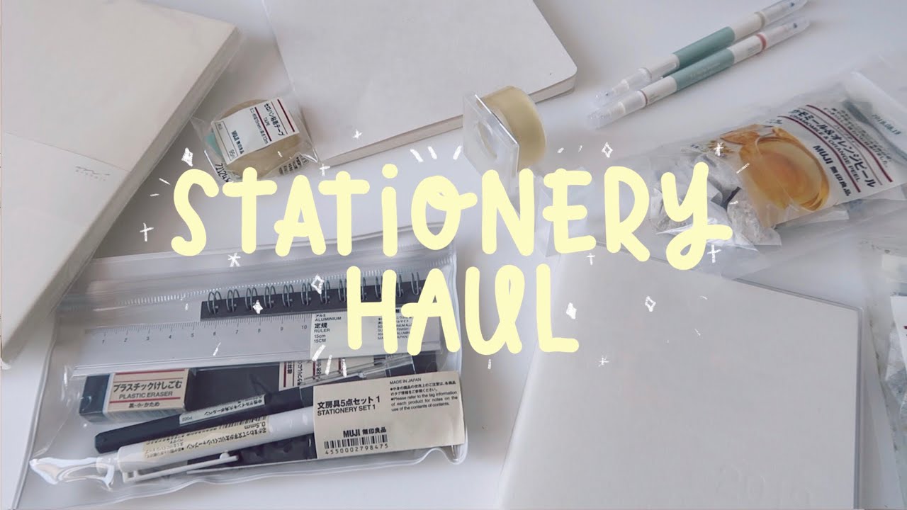 a stationery haul - mostly muji with a dash of midori - YouTube
