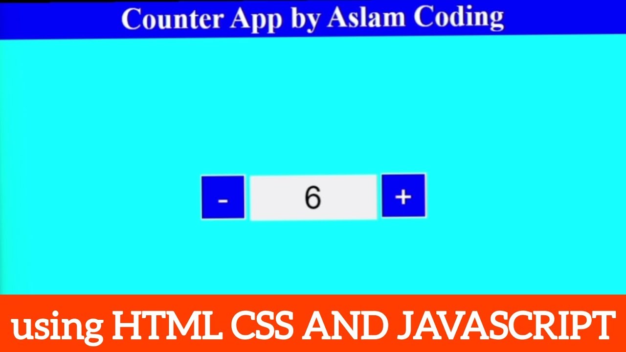 Build Counter App using HTML CSS and JavaScript #webdevelopment - YouTube