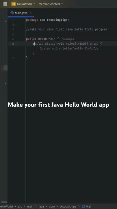 Make your first Hello World application #coding #programming #java #programmer #coder #software ...