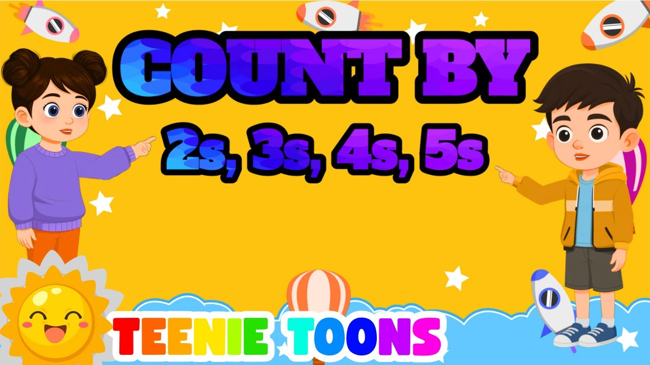 🔢 Skip Counting Songs Compilation | Count by 2s, 3s, 4s & 5s | Teenie ...