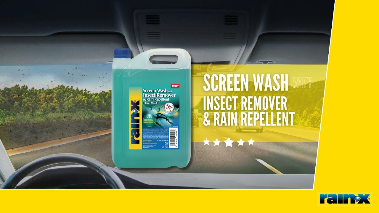 Introducing the Rain-X Screen Wash with Insect Remover & Rain Repellent ...