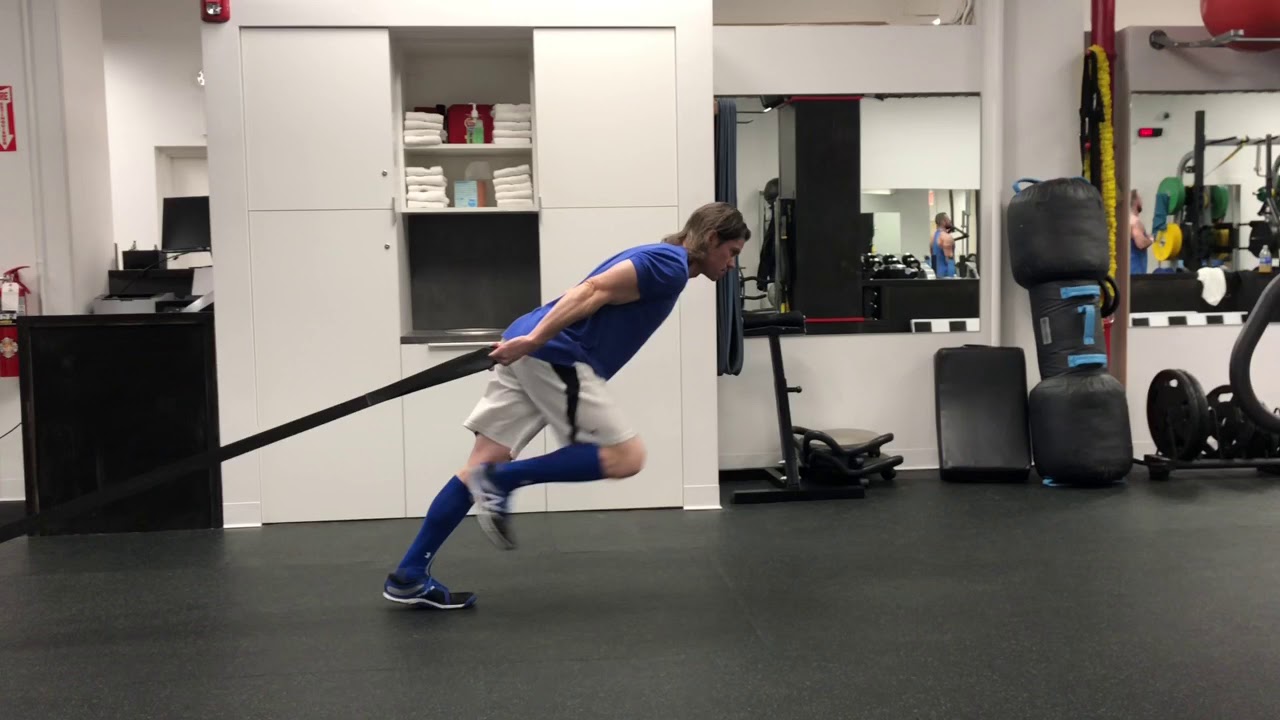 Sled drags—heel push - YouTube