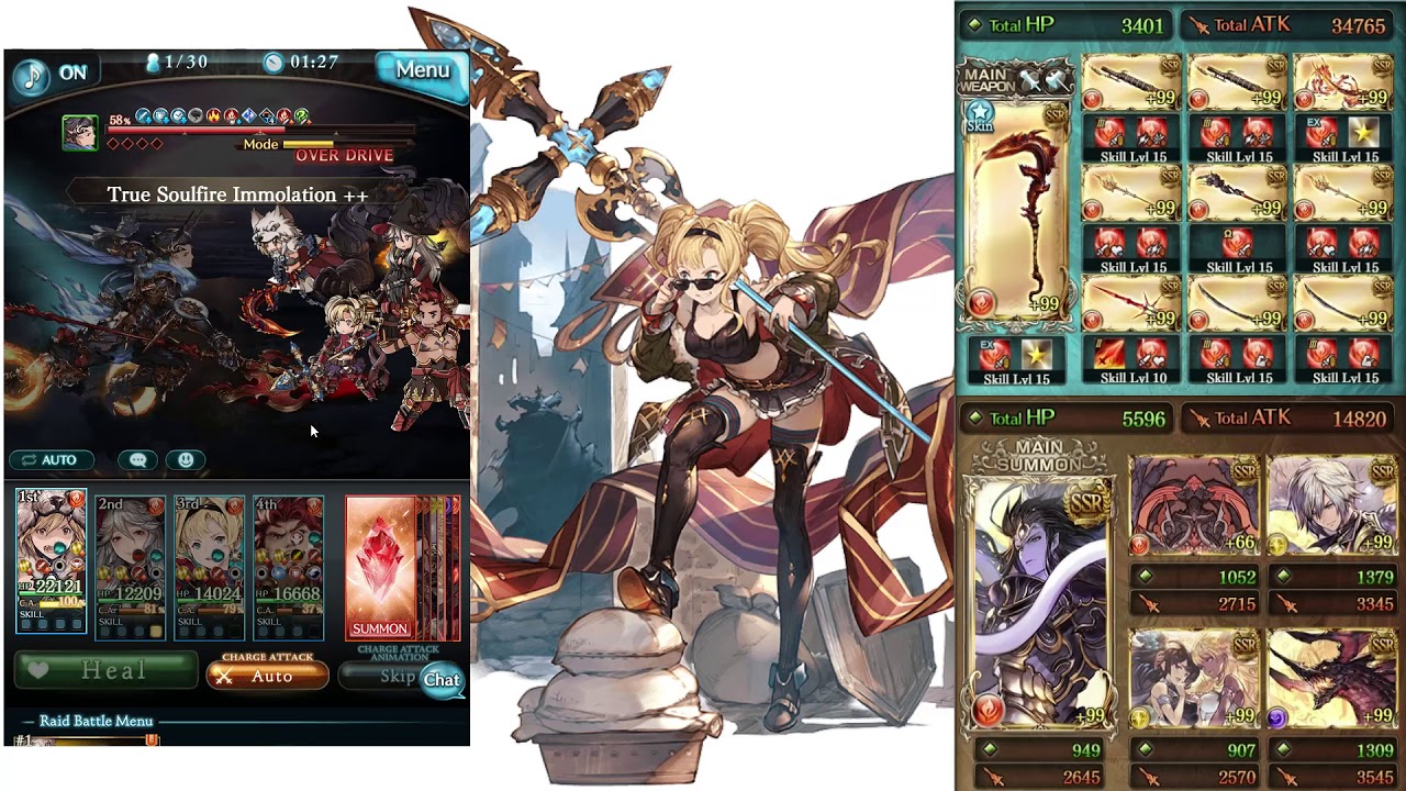Granblue Fantasy - Magisa, Zeta, Agielba vs Nezha (Post Rebalance ...