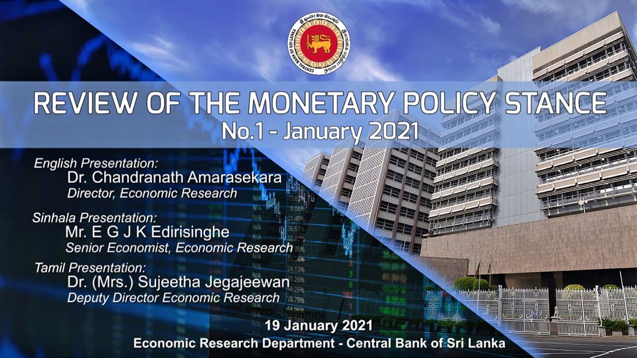 Monetary Policy Stance No. 1- January 2021 - YouTube