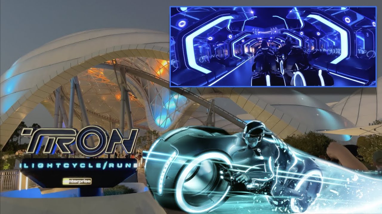TRoN - Lightcycle Run Magic Kingdom (Queue & On-Ride POV) 4K - YouTube