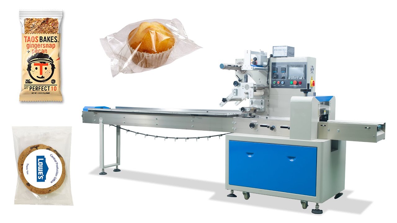 Automatic Candy Bar Wrapping Machine LP-250 - YouTube