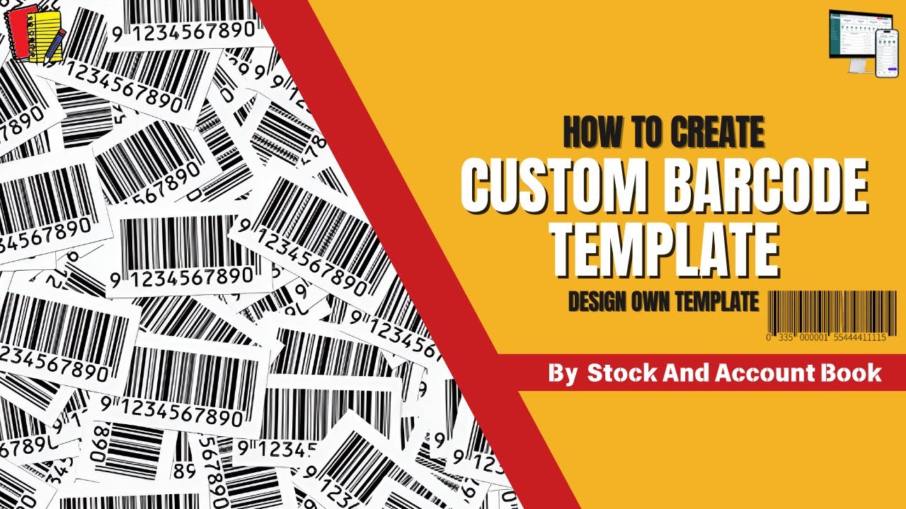 How To Create Barcode Template in Stock And Account Book Software ...