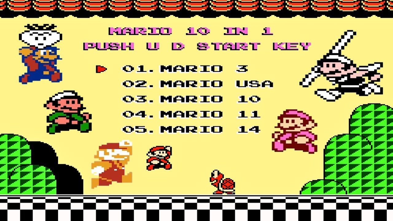 Mario 10 in 1 Gameplay : All Mario Games Played - YouTube