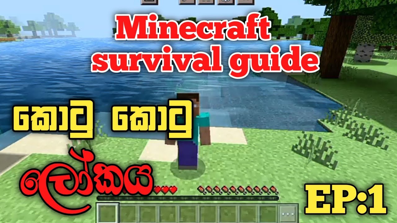 කොටු කොටු ලෝකය |Minecraft survival guide EP:1 - YouTube