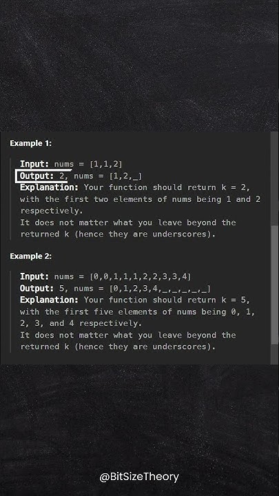 Remove Duplicates From Sorted Array Leetcode 26 Leetcode 6047