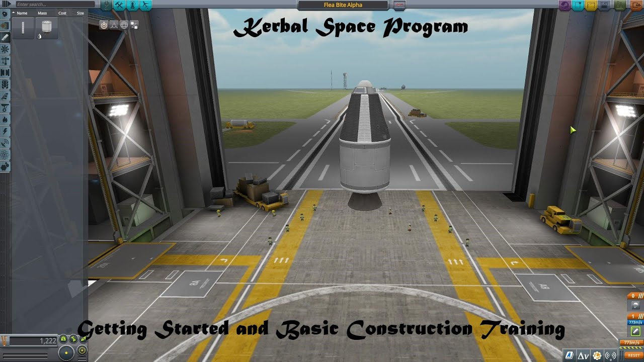 Kerbal Space Program Episode 1 Getting Started and Basic Construction Training - YouTube