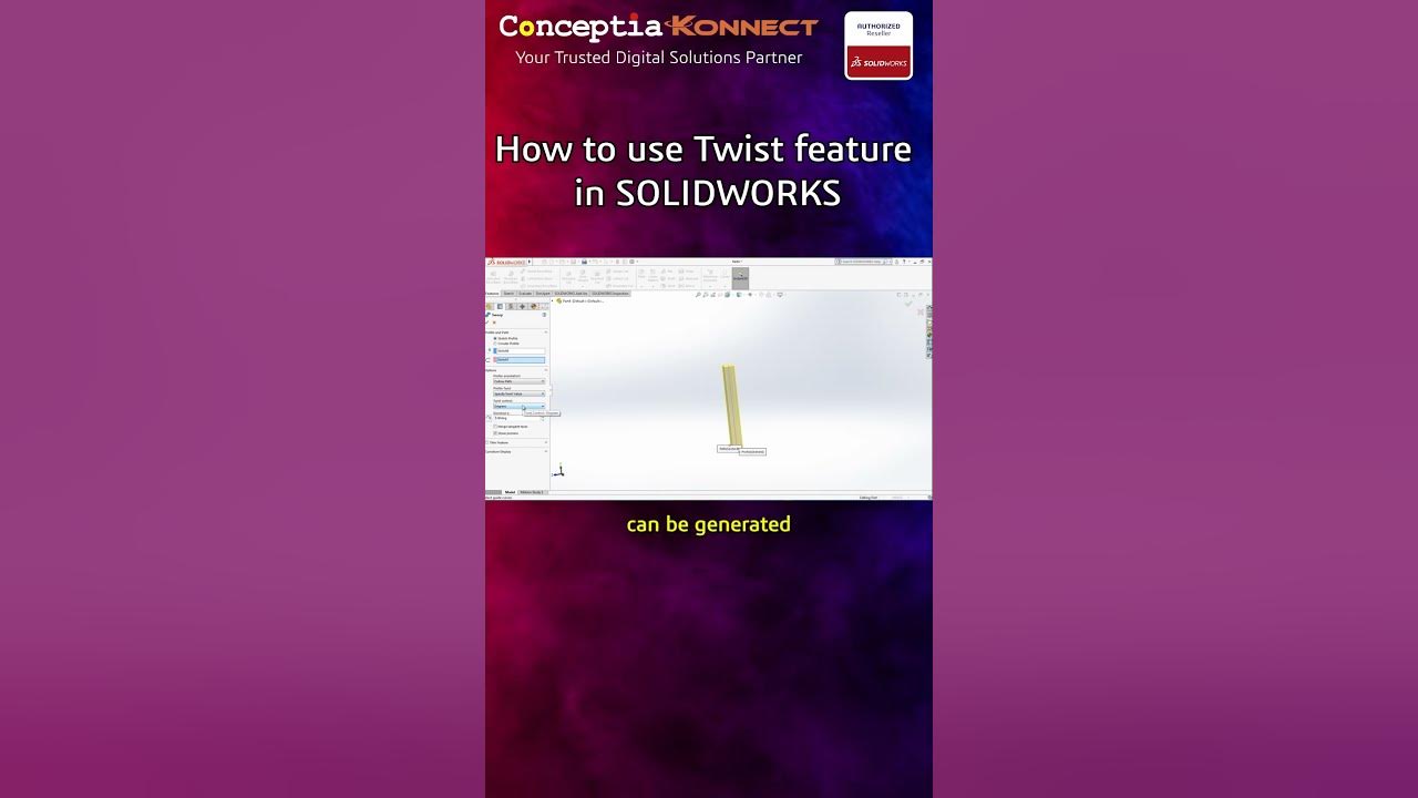 SOLIDWORKS Twist Feature Tutorial | Add Complex Twists to Your 3D Models Easily - YouTube