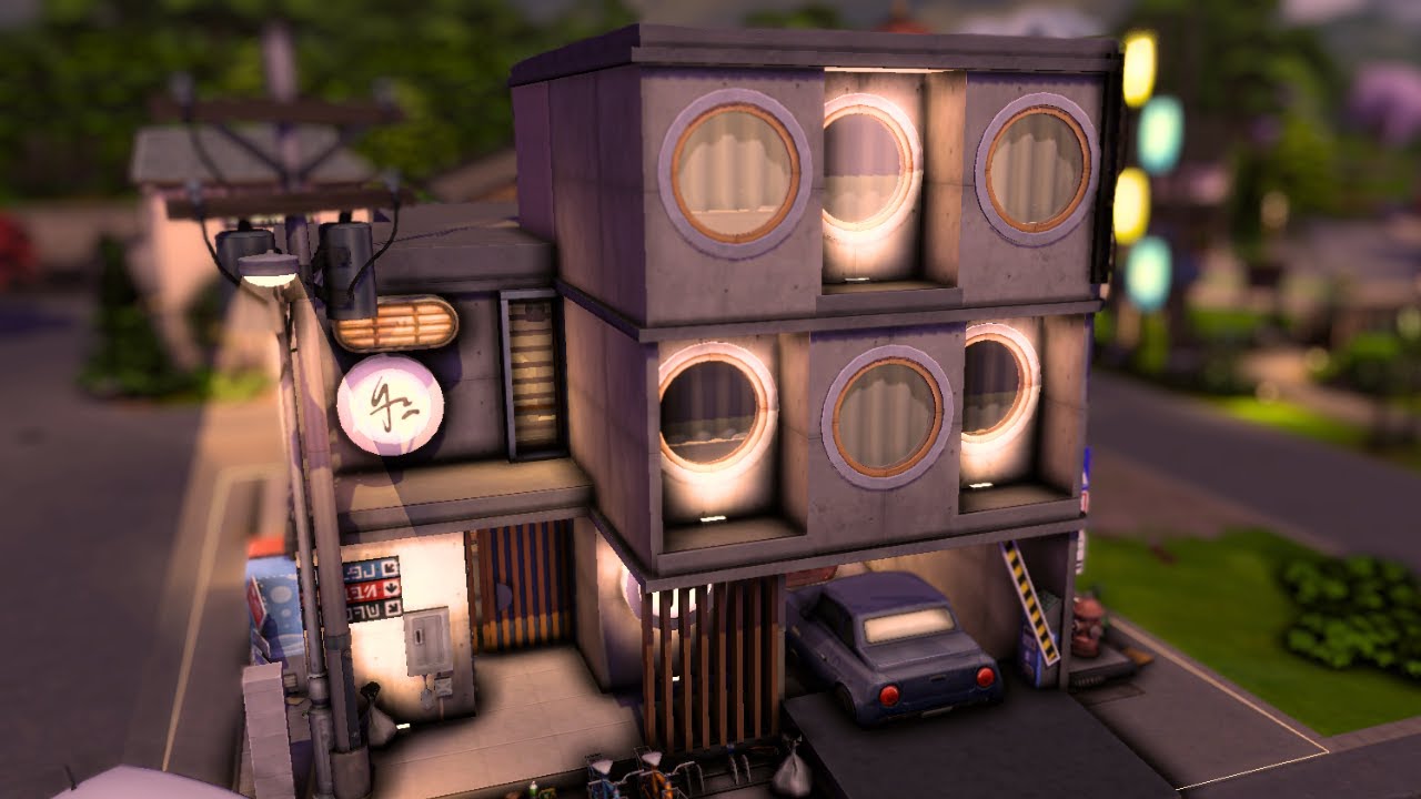 JAPANESE CAPSULE HOTEL | NO CC | The Sims 4 Speed Build - YouTube