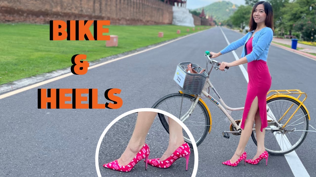 I RIDE A BIKE WITH HEELS !!! - YouTube