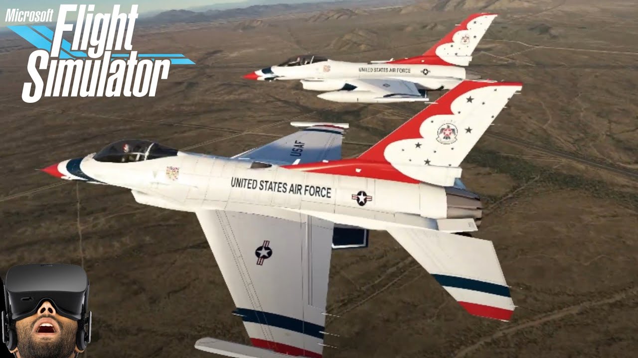 F-16 Thunderbirds Formation Flight in VR - Tucson Boneyard to Glendale ...