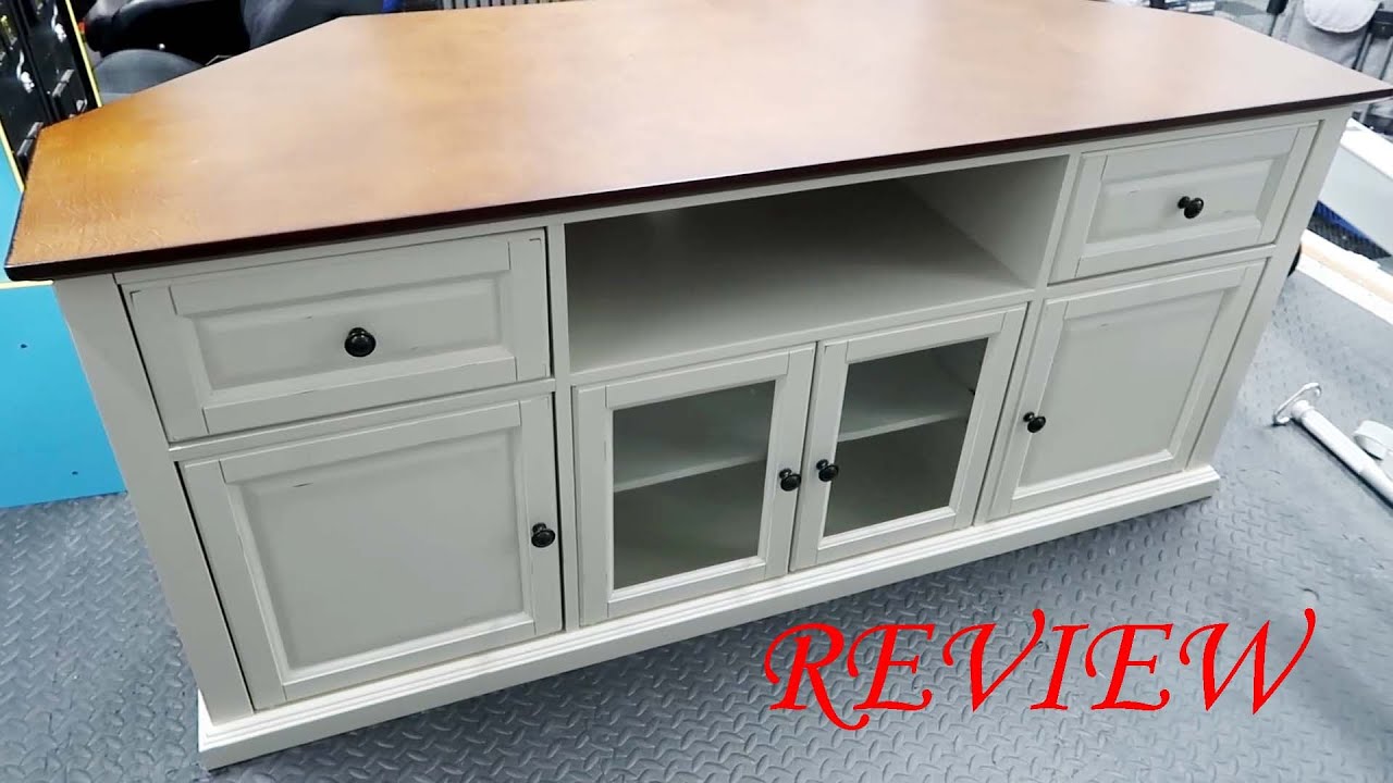Crosley Furniture Shelby 60" Corner TV Stand Review 2024 - YouTube