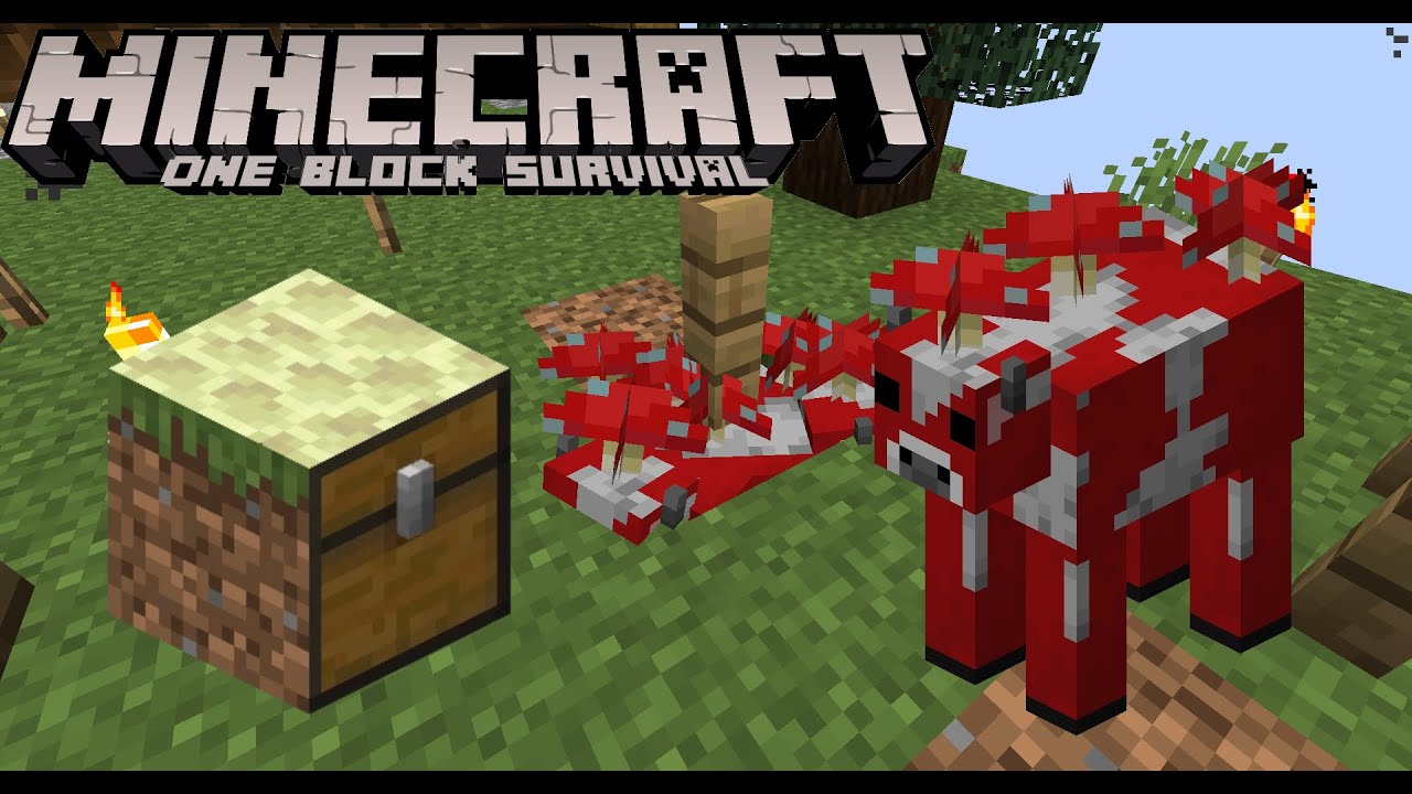 Minecraft One Block: Episode 2: Cow Crusher - YouTube