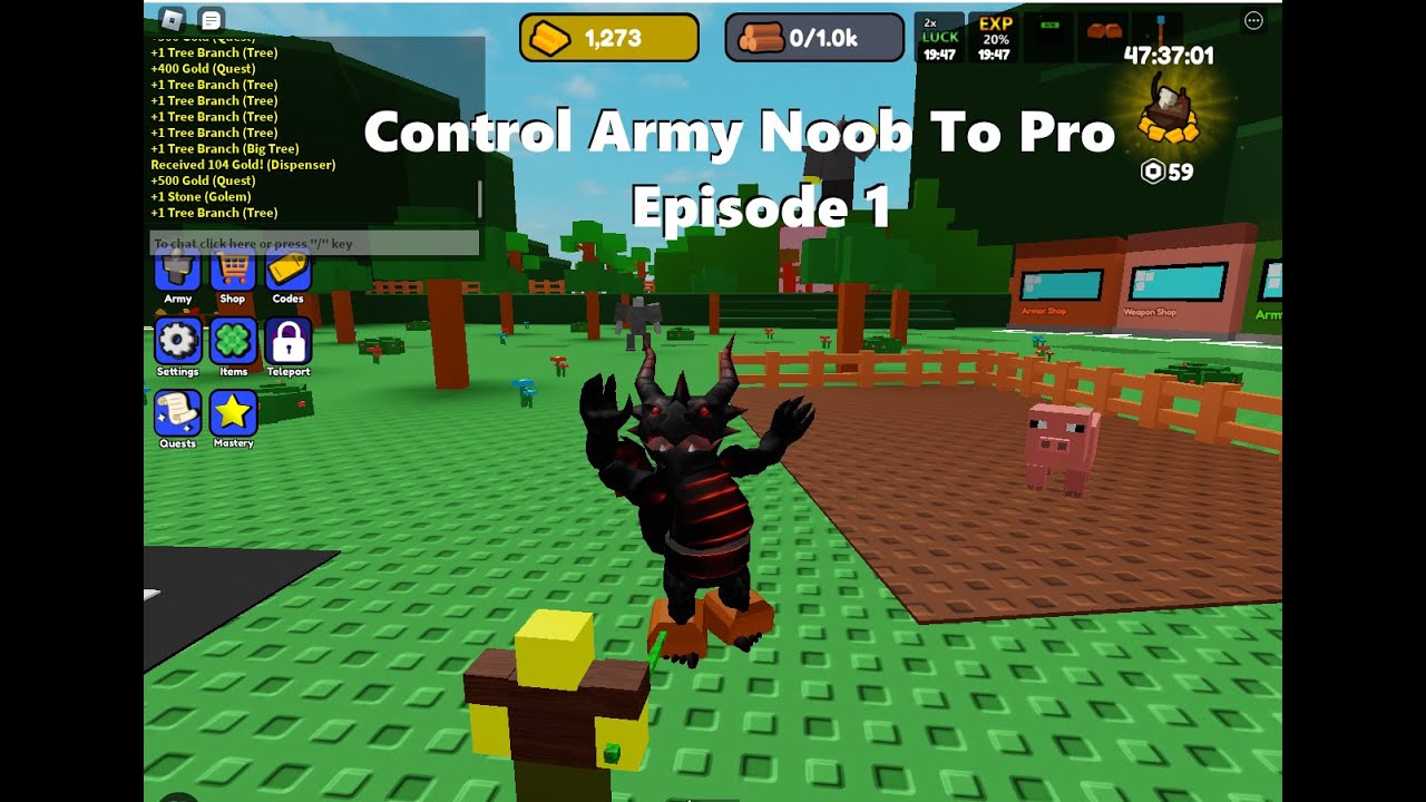 Roblox Control Army Noob To Pro Episode 1 - YouTube