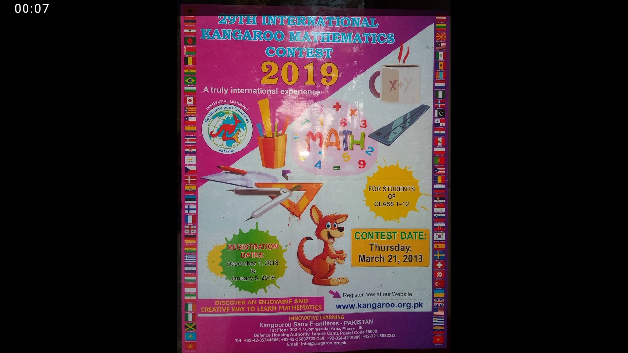 Kangaroo Mathematics Contest - YouTube