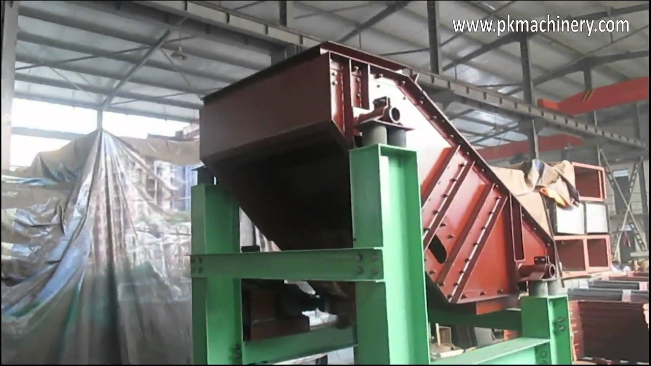 test of bar vibrating screen in our workshop - YouTube