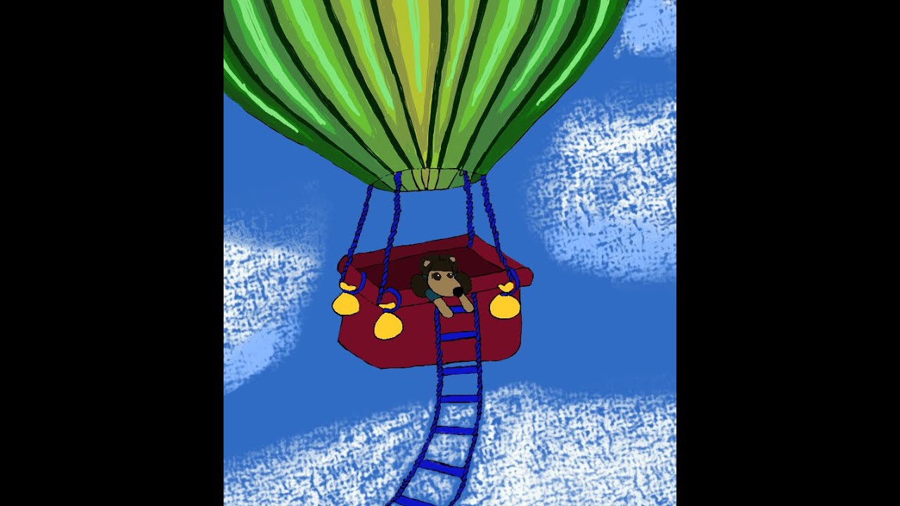Cutes Hot Air Balloon Coloring p2 Krita Digital Art Painting - YouTube