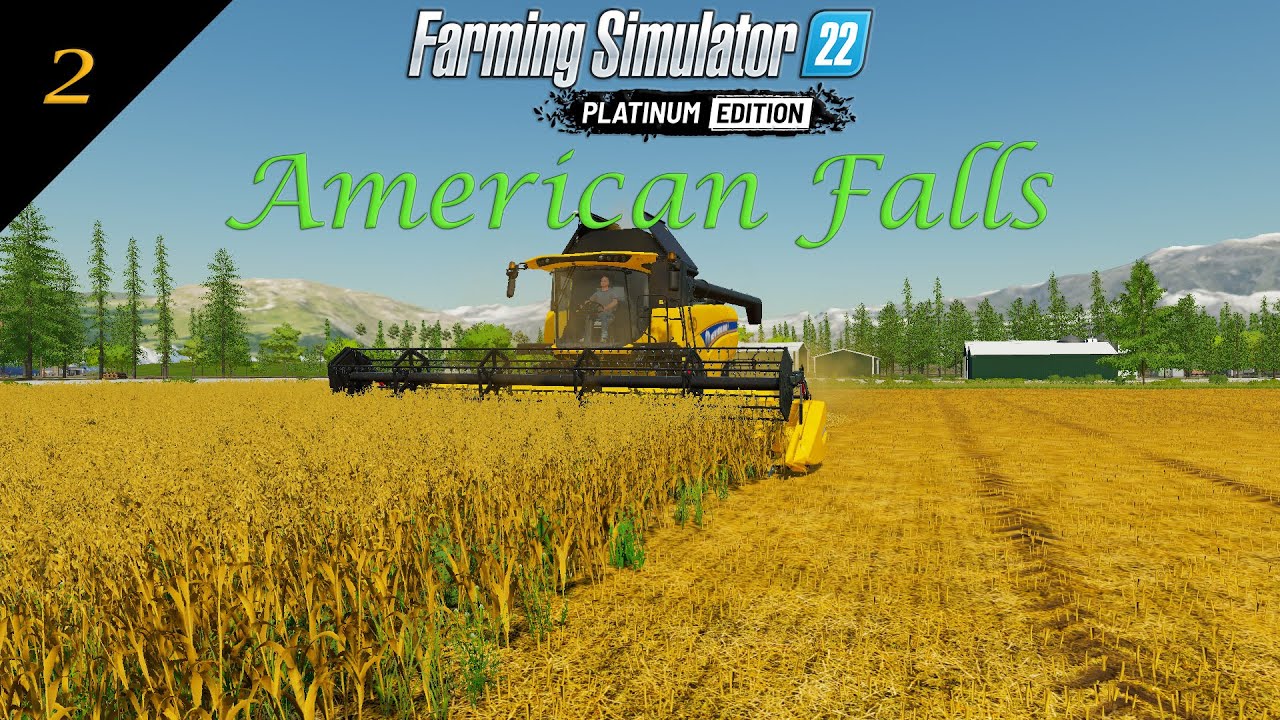 FS 22 American Falls Ep 2 - Harvest the Flax and Oat fields - YouTube