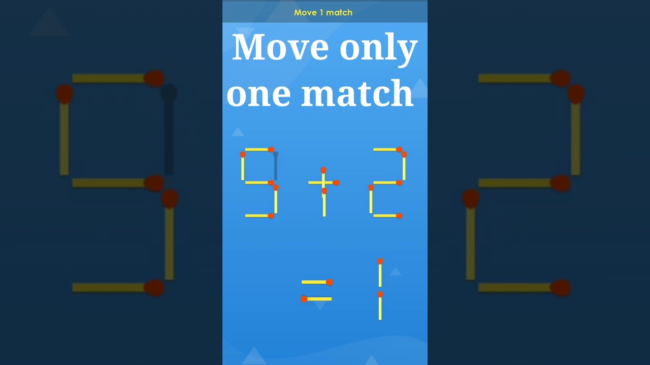 Match Stick Moving Puzzle Maths #shorts #maths #puzzle - YouTube