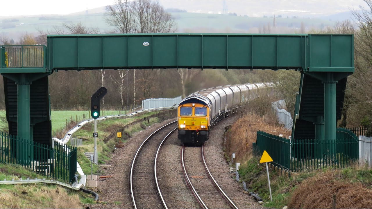 GBRf Class 66 No. 66767 on 6J56 Peak Forest - Salford Hope St @ Moss ...
