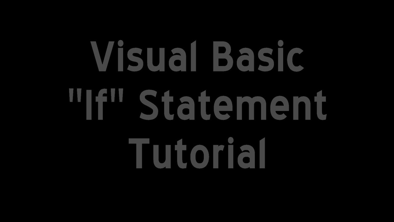 Source Code Visual Basic 2010 If Tutorial YouTube Source Code Visual Basic 2010 If Tutorial YouTube