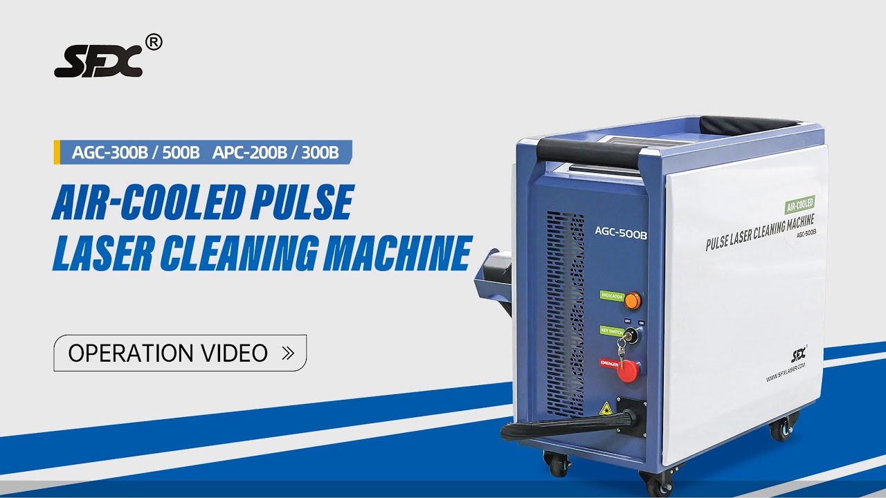 Operation Video of Air-cooled Pulse Laser Cleaning Machine(AGC -300B ...
