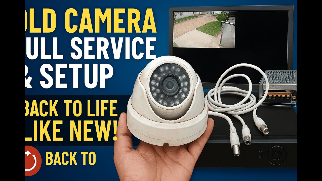 Old CCTV Camera Full Service & Reinstallation | Full Setup with Wiring ...