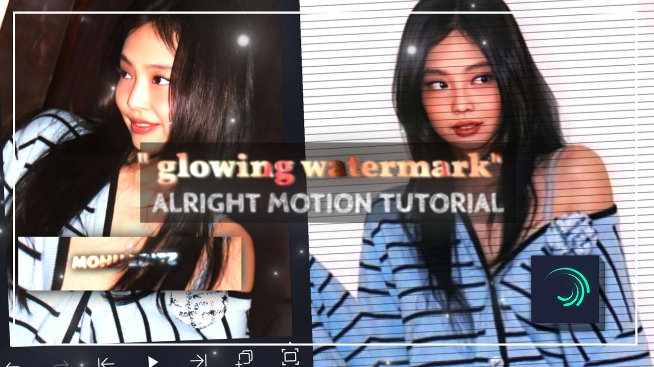 GLOWING WATERMARK ALIGHT MOTION TUTORIAL/ GLOWING WATERMARK TUTORIAL - YouTube