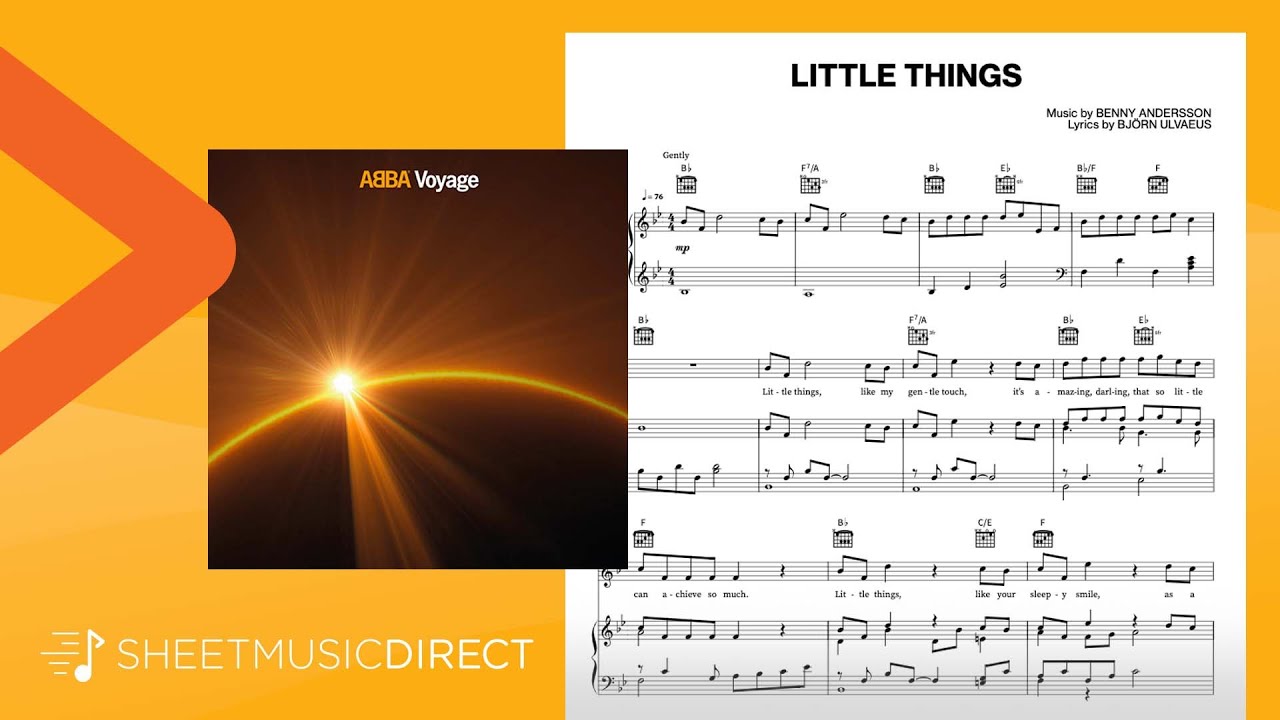 Little Things - ABBA - Piano, Vocal & Guitar Chords (Right-Hand Melody ...