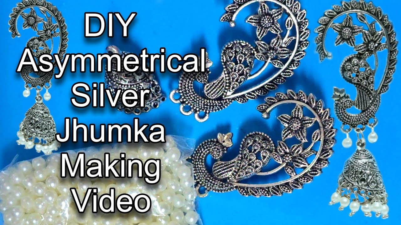 DIY Asymmetrical Jhumka making tutorial. - YouTube