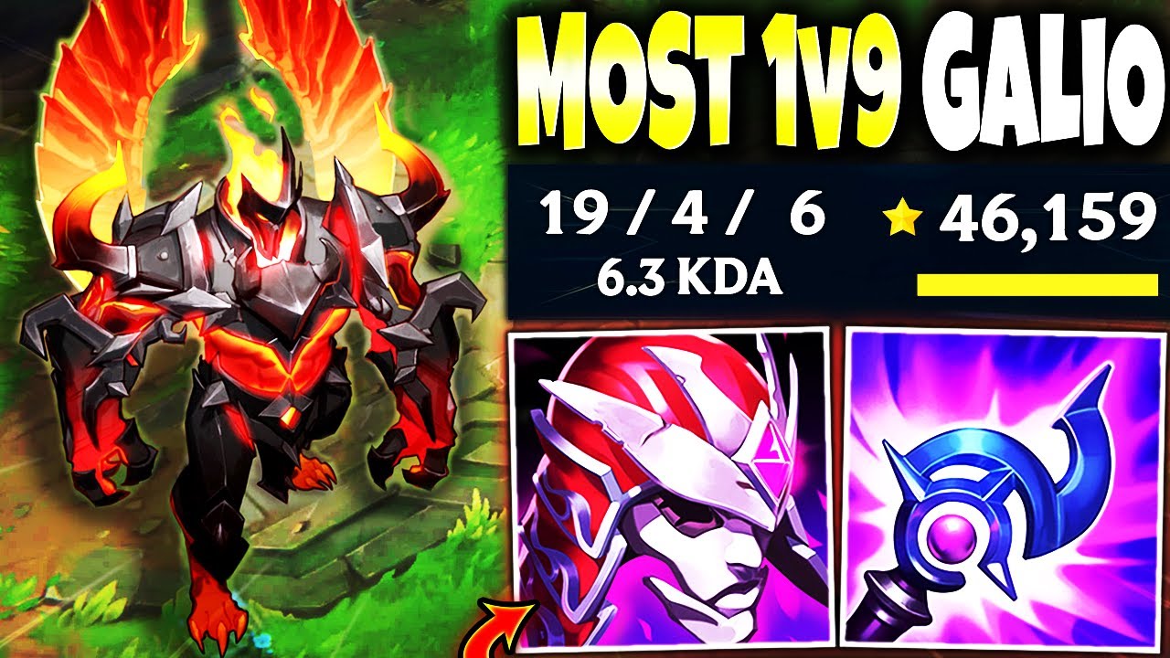 Meet The Best 1v9 GALIO Season 13 AP PEN Build Guide - How to Carry as ...