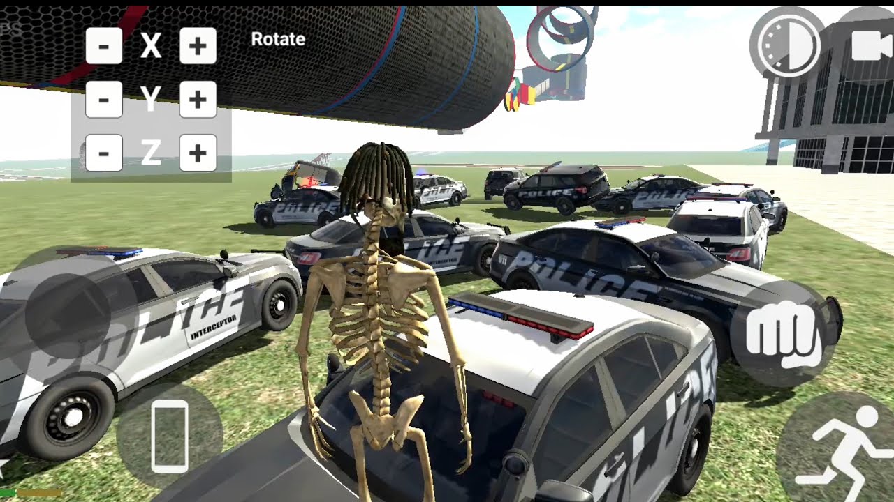 IBD3D #1 - Zombie - Dinosaur -Thar - Police Car - Tractor City Battle ...